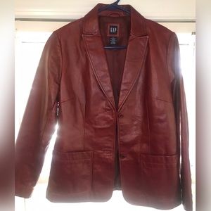 Women Gap Genuine Leather Jacket on Poshmark